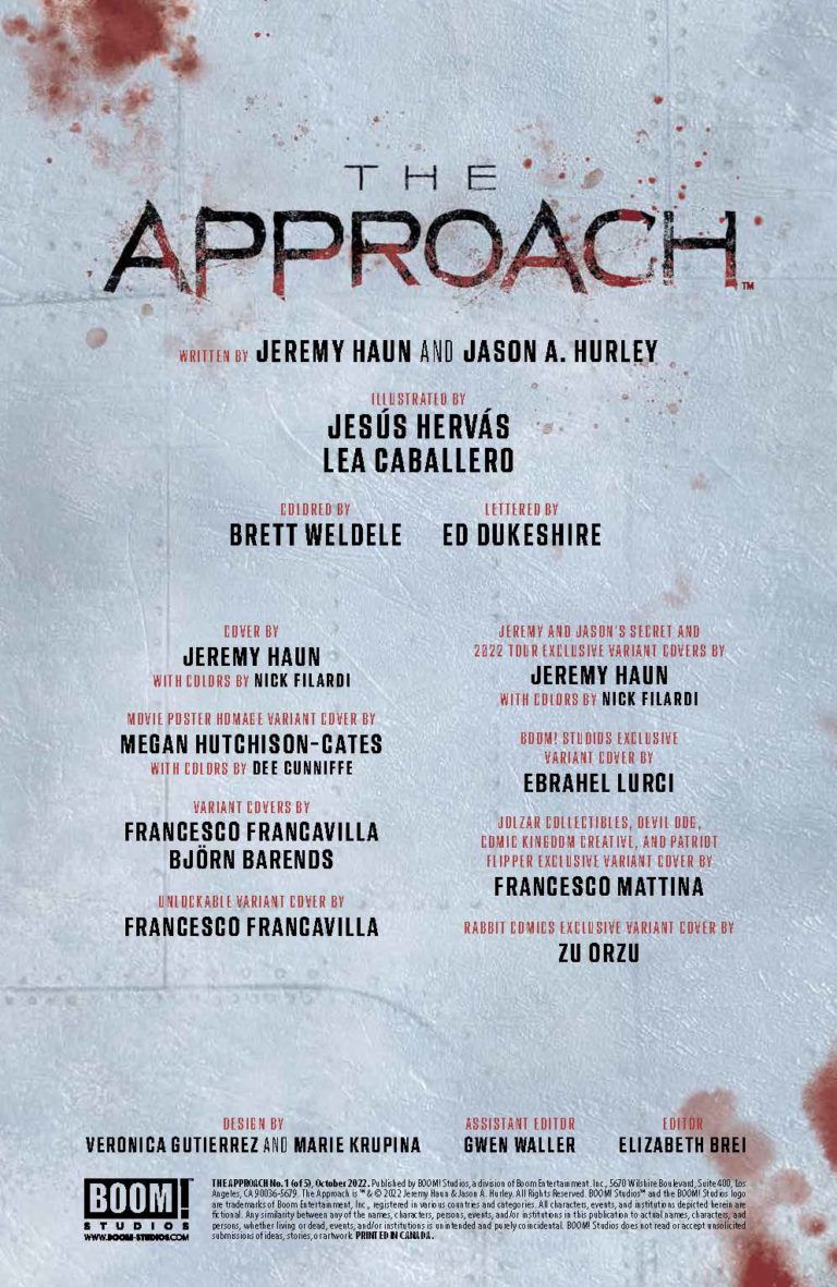 The Approach #1- New Comics (BOOM!) • Comic Book Addicts